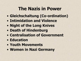The Nazis in Power | PPT