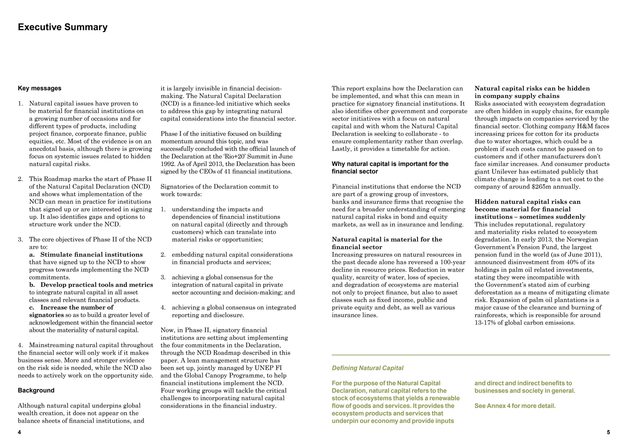 The NCD road map: Implementing the four commiments of the natural ...