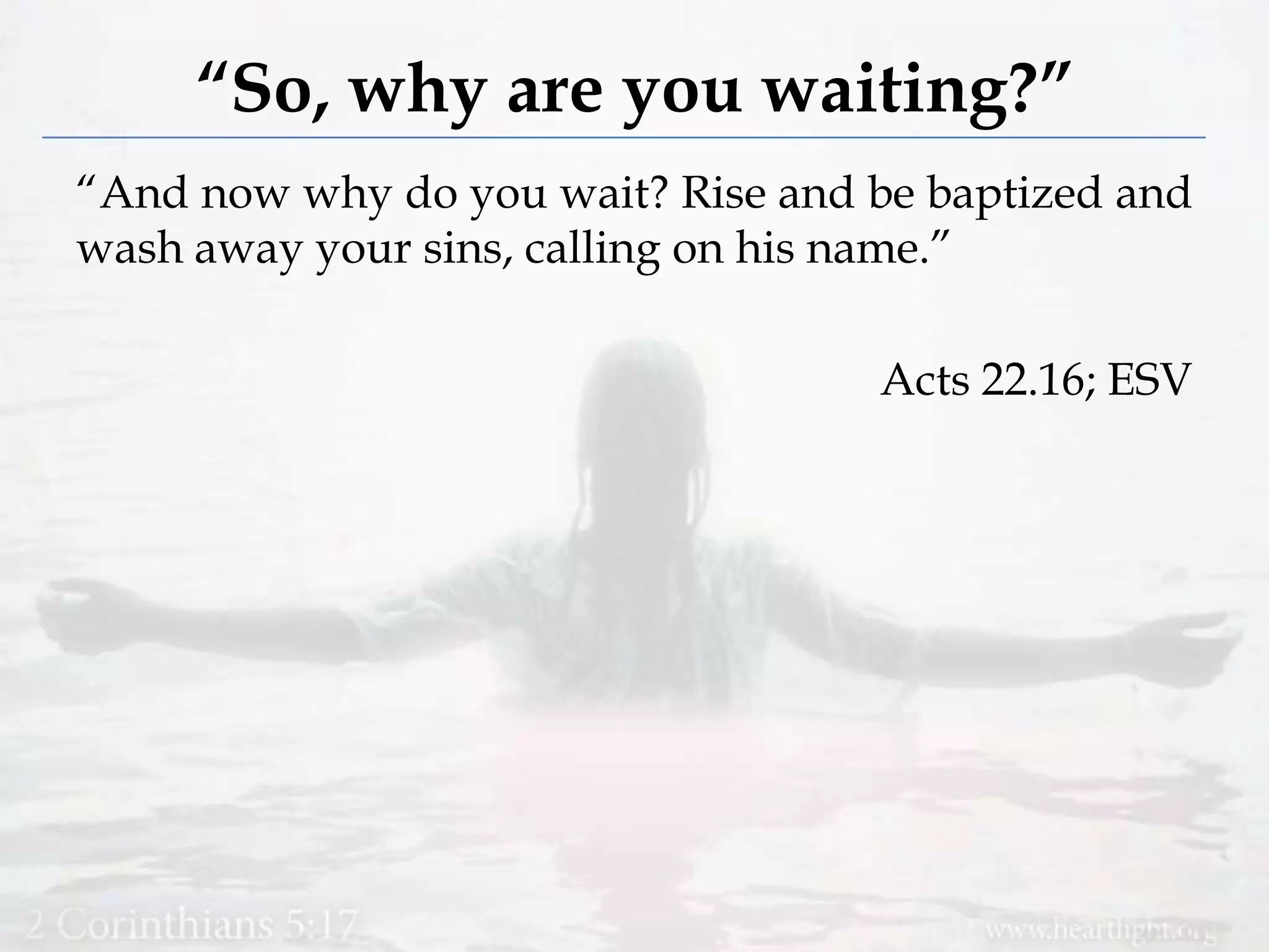 The Necessity Of Baptism | PPTX