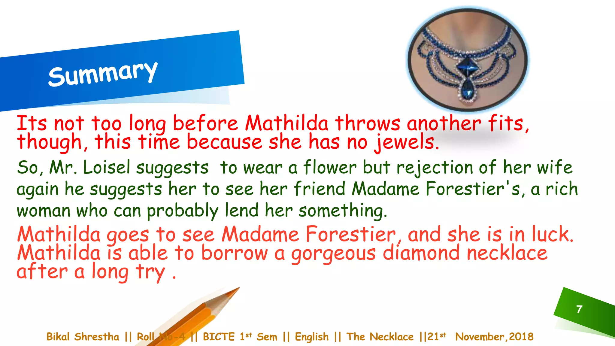 The necklace | PPTX
