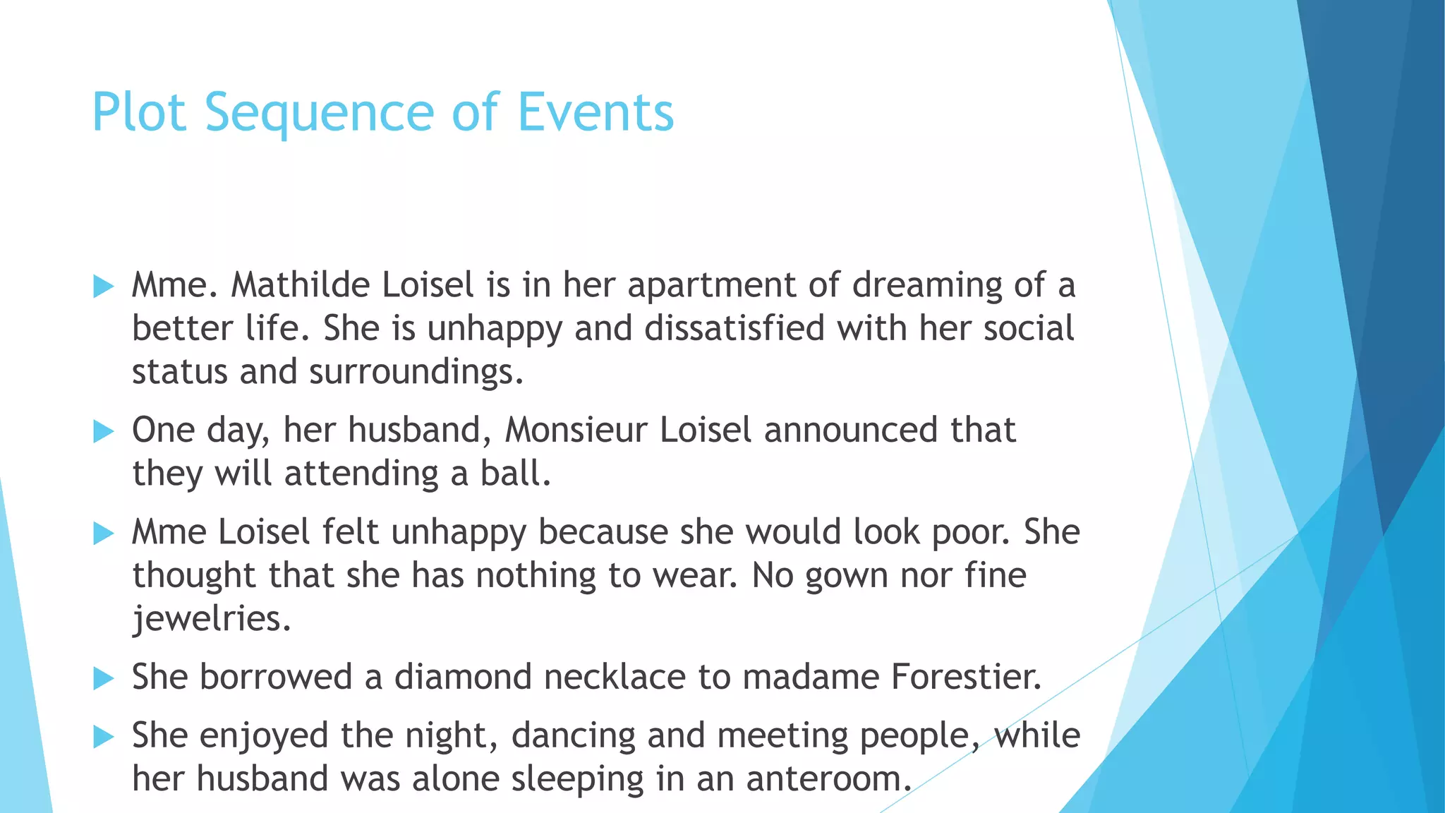 The necklace Guy de Maupassant | PPTX