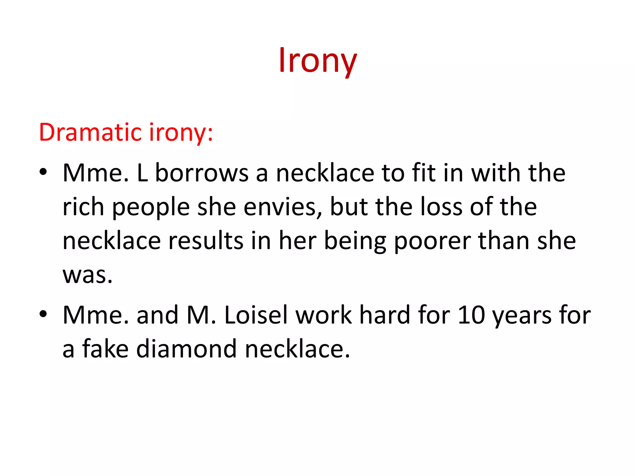 Analysis of The Necklace | PPTX