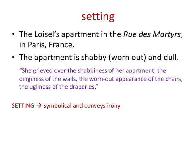 Analysis of The Necklace | PPTX