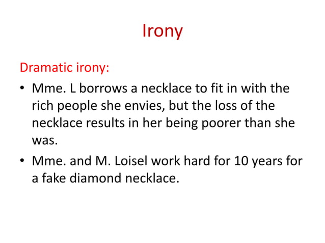 Analysis of The Necklace | PPTX