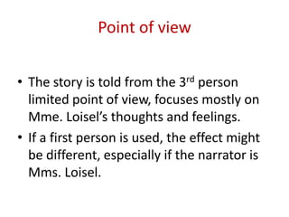 Analysis of The Necklace | PPT