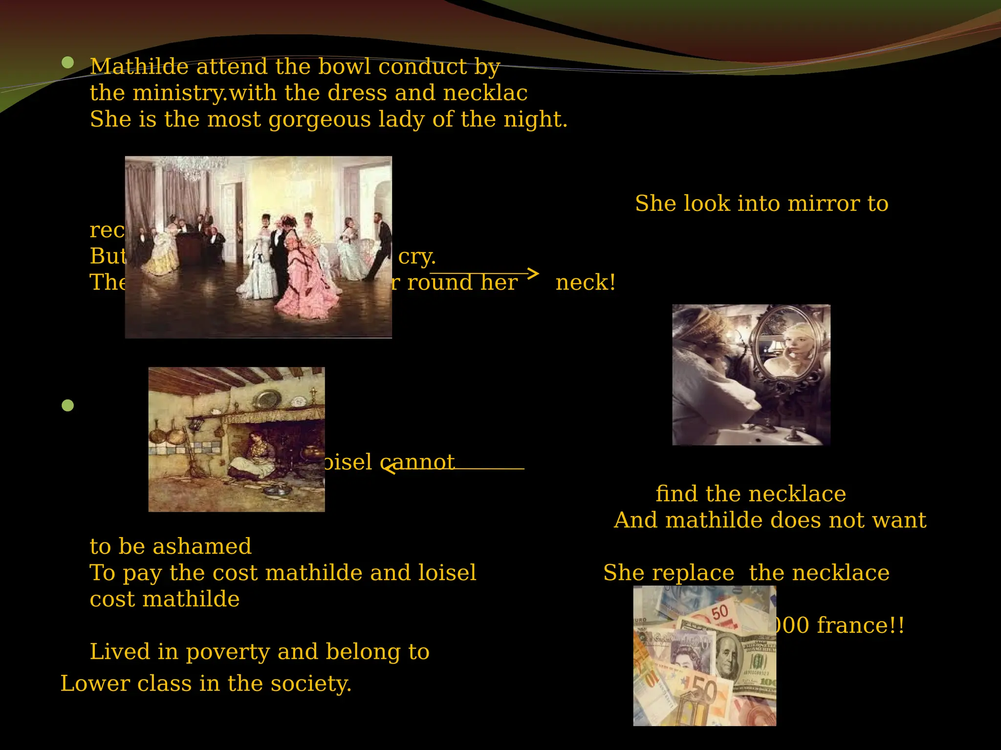 The necklace of Madame Mathilde Loisel and her husband. | PDF