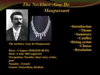 The necklace of Madame Mathilde Loisel and her husband. | PDF