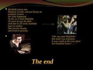 The necklace of Madame Mathilde Loisel and her husband. | PDF