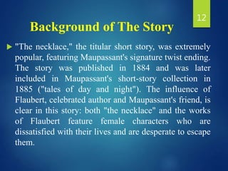 The necklace by Guy de Maupassant. | PPTX
