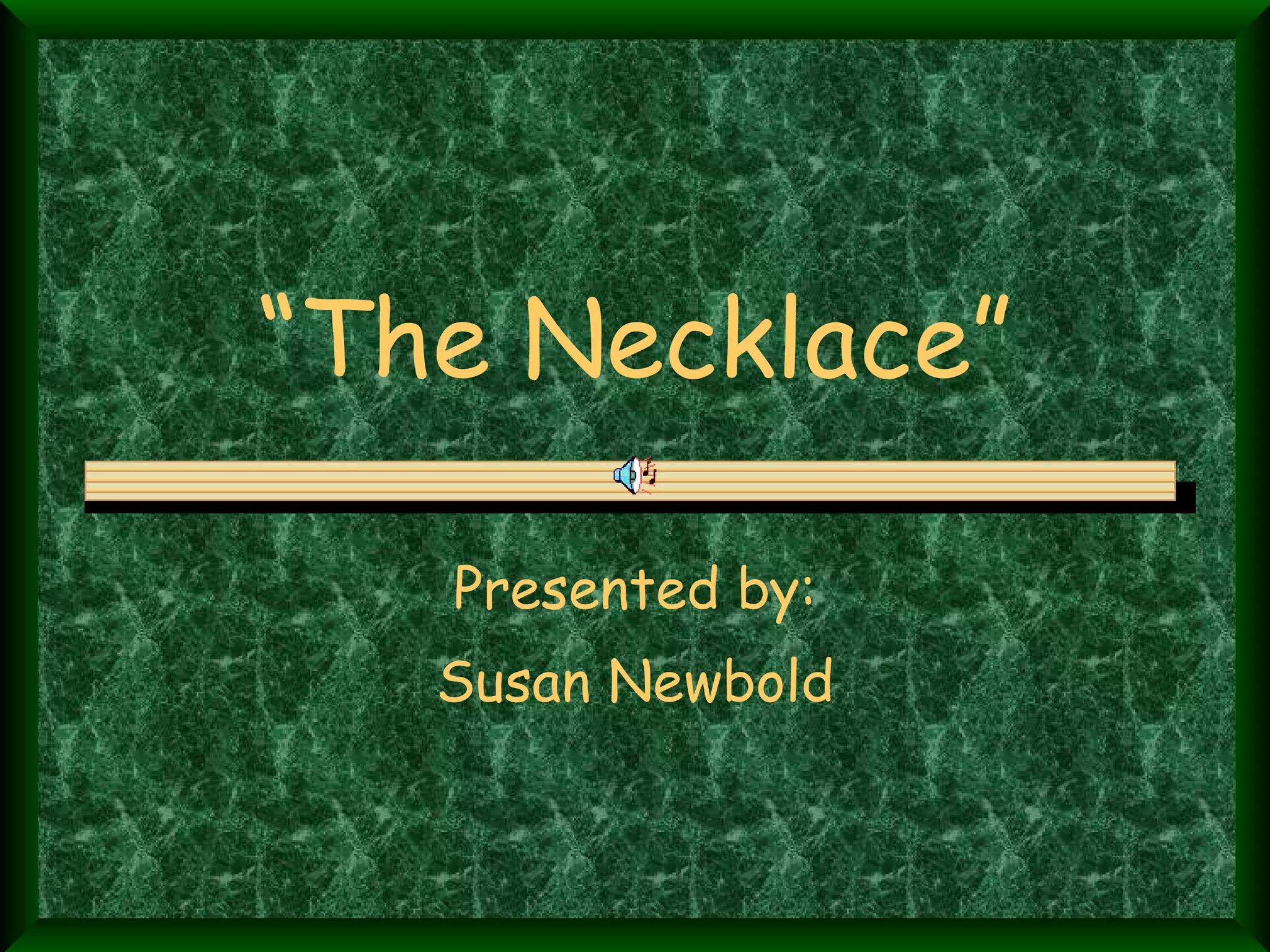 The necklace powerpoint presentation | PPT