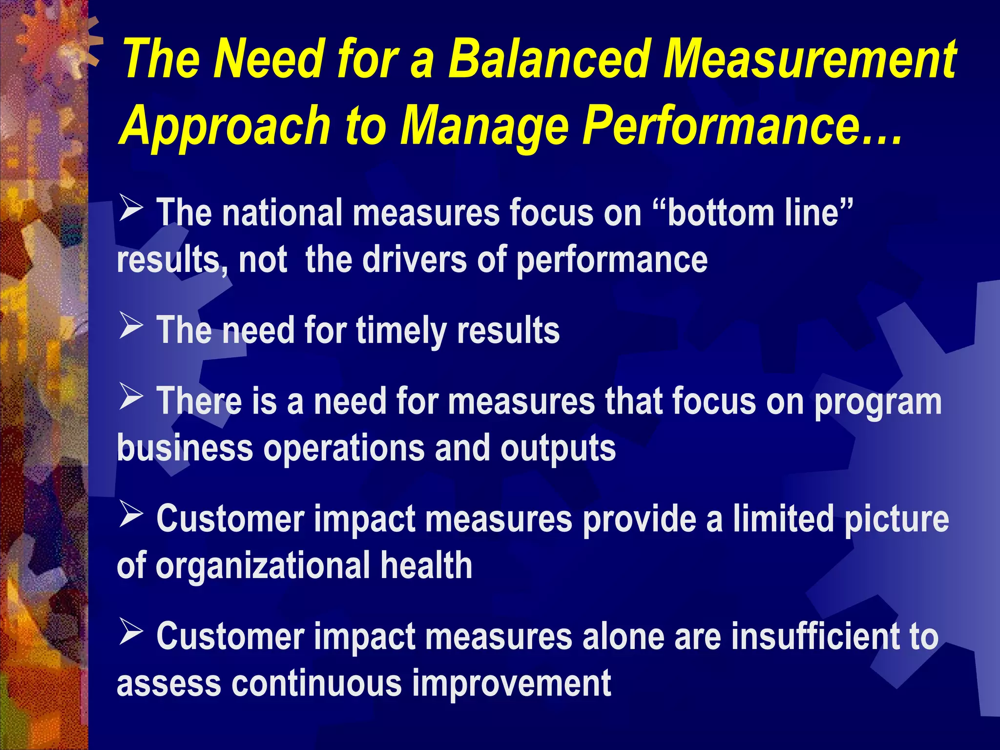 The need for a balanced measurement system | PPT