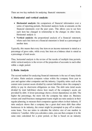 The need for and importance of financial analysis and control for ...