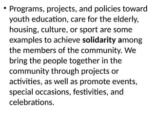 The Need for Solidarity In Community life.pptx | Religion & Spirituality
