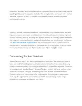 The Need for Valuation of Goodwill in Today's World and Its Importance ...