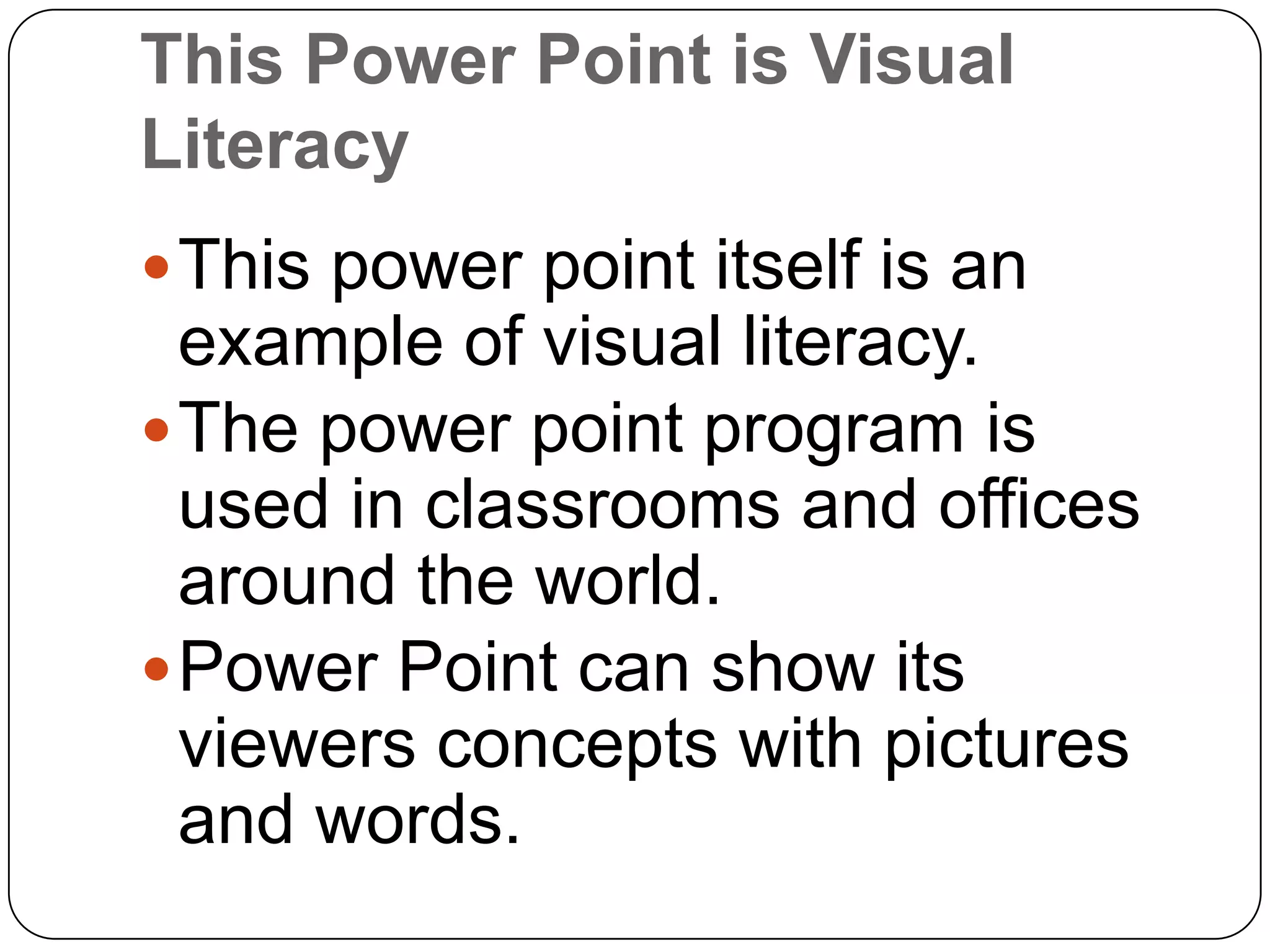 Visual Literacy In The Classroom