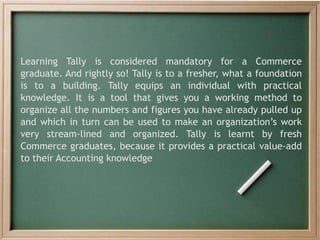 The Need of Tally Accounting software for Accountants | PDF
