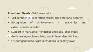 THE NEEDS OF NORMAL CHILDREN THROUGH THE STAGES OF DEVELOPMENTAL AND ...