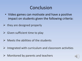 The negative and positive impacts of video games | PPTX