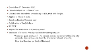 The Negotiable Instruments Act, 1882.pptx