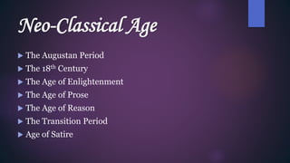 The Neo-Classical Age.pptx | Humor and Satire | Pop Culture