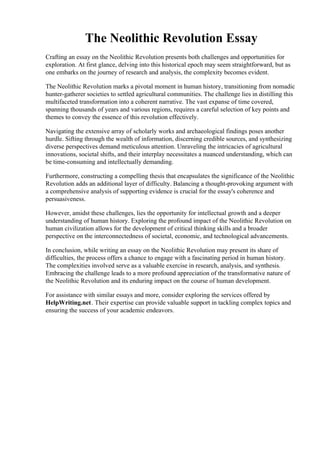 The Neolithic Revolution Essay.pdf