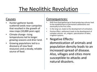 The neolithic revolution t chart[1] | PPTX