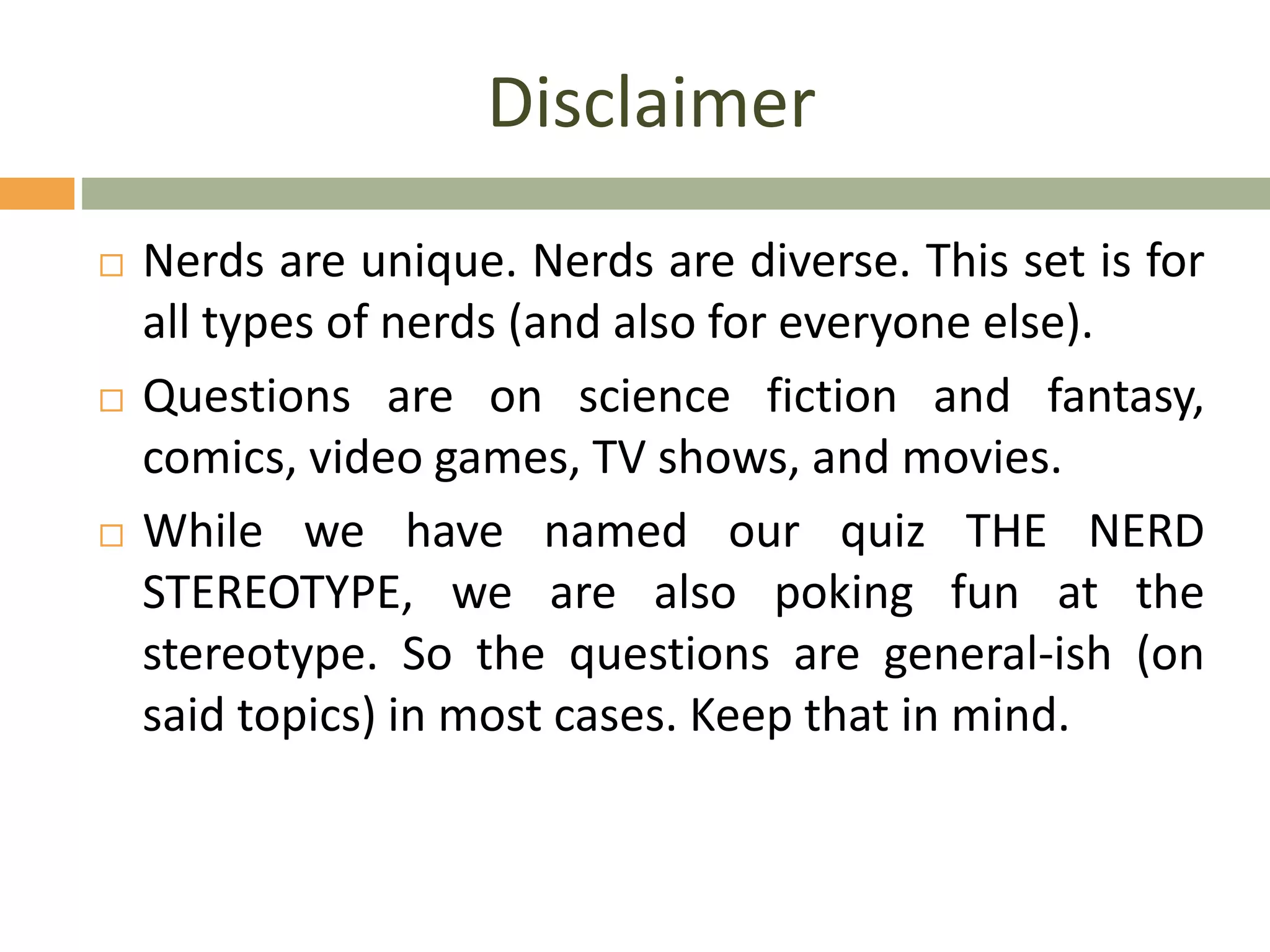 QRIOSITY 2018: The Nerd Stereotype [U-25] | PPT