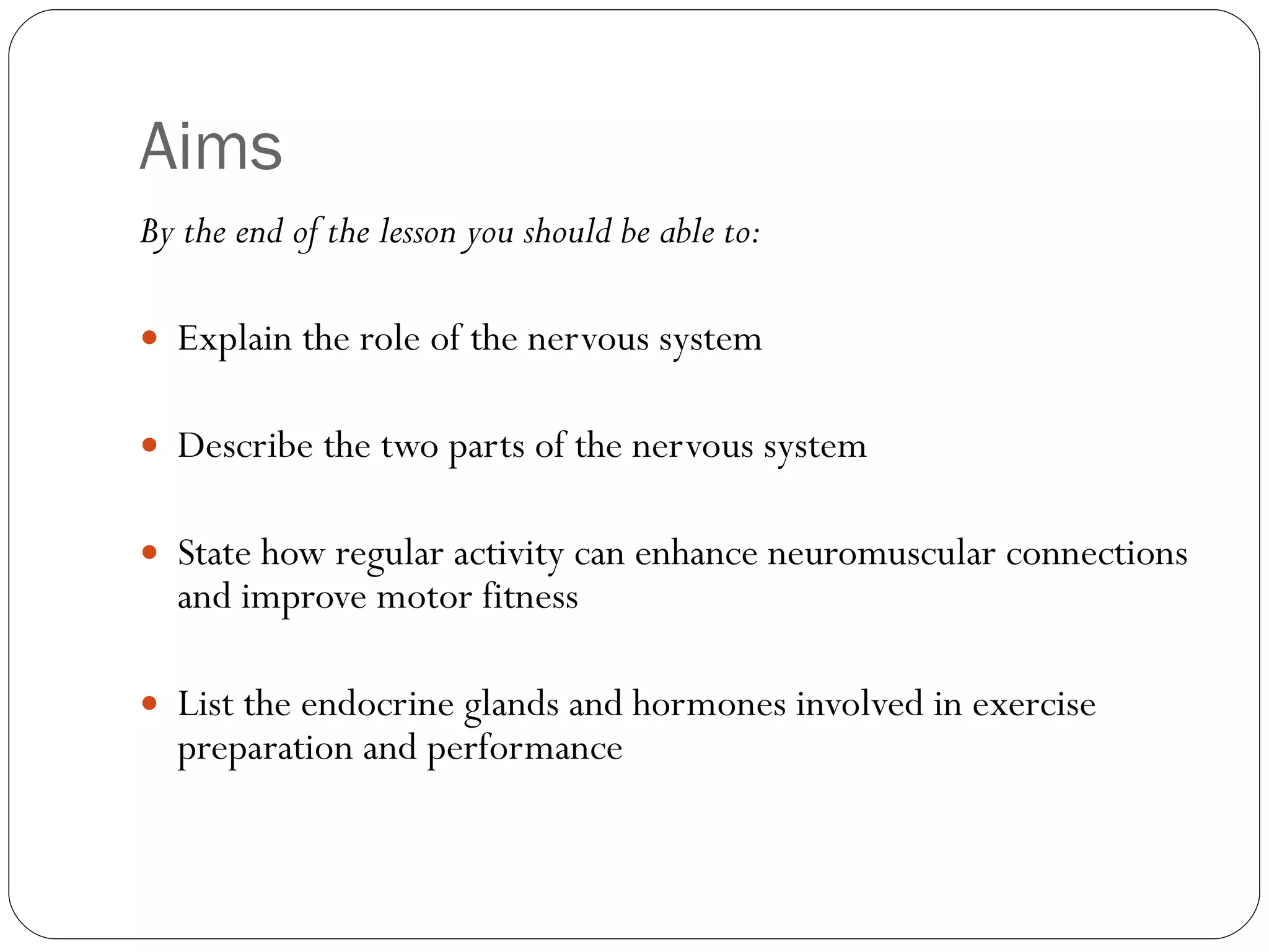 The nervous and endocrine system | PPT