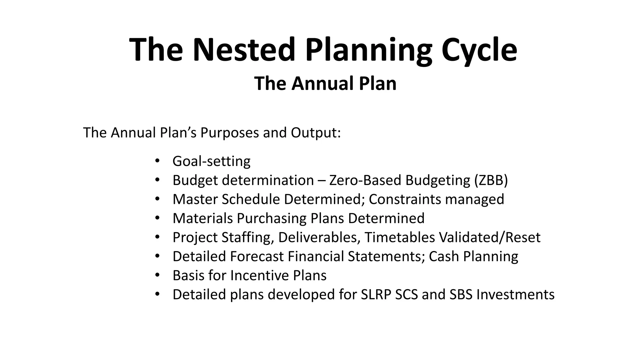 The Nested Planning Cycle 160516 | PPTX | Business Administration ...