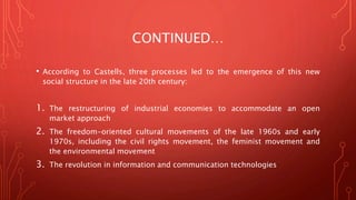 The Network Society : Manuel Castells | PPTX