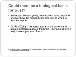 The neurobiology of trust | PPT