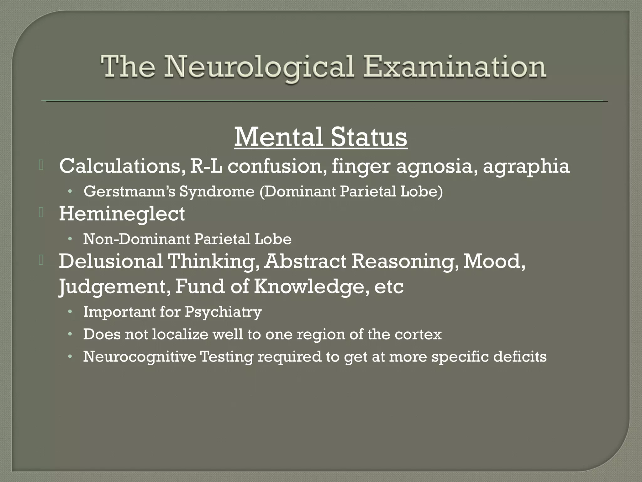 The neuro exam.2010