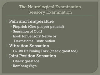 The neuro exam.2010 copy | PPT
