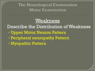 The neuro exam.2010 copy | PPT