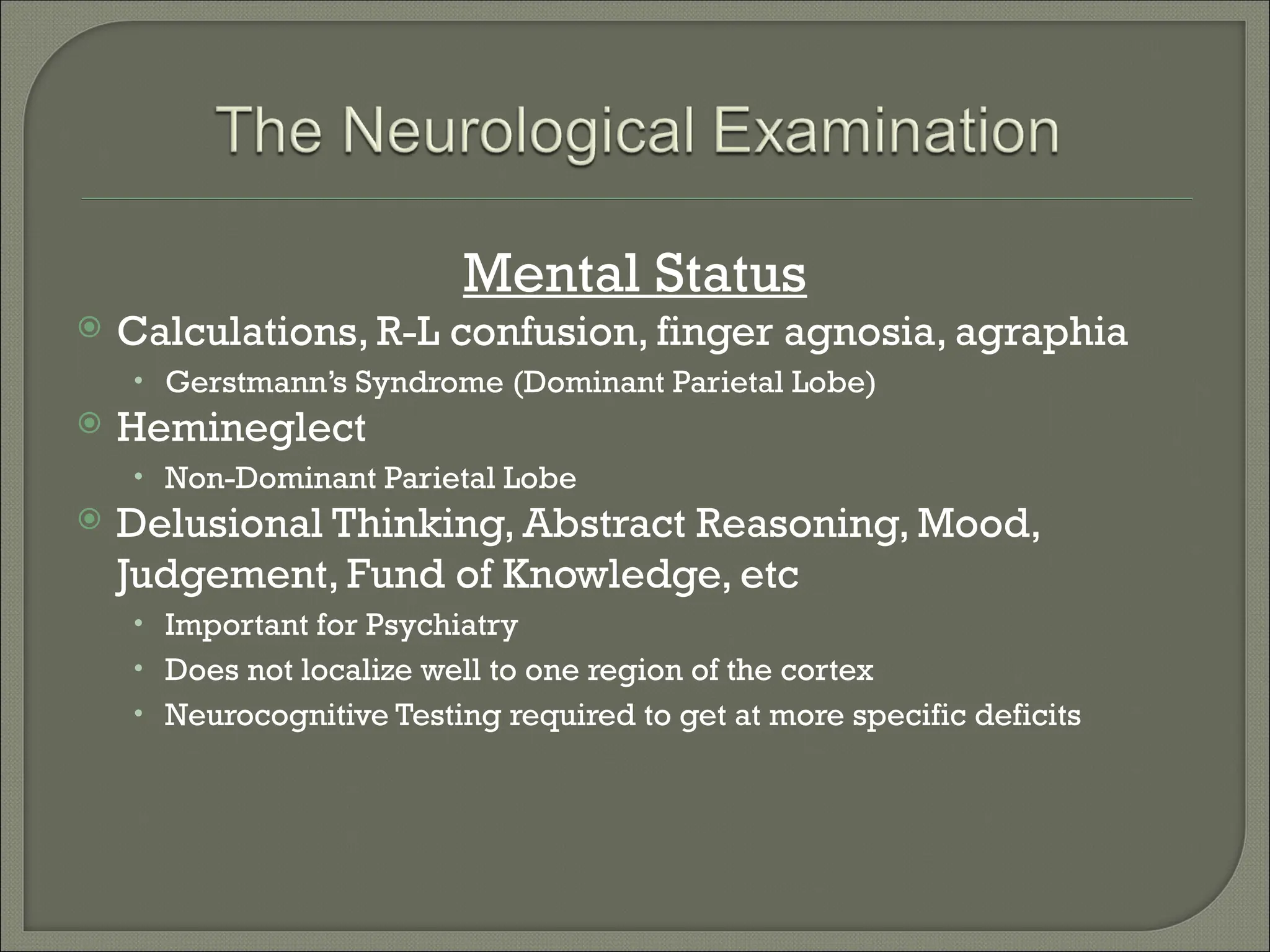 The Neuro Exam 2010; how to use an exam for your charts | PPT