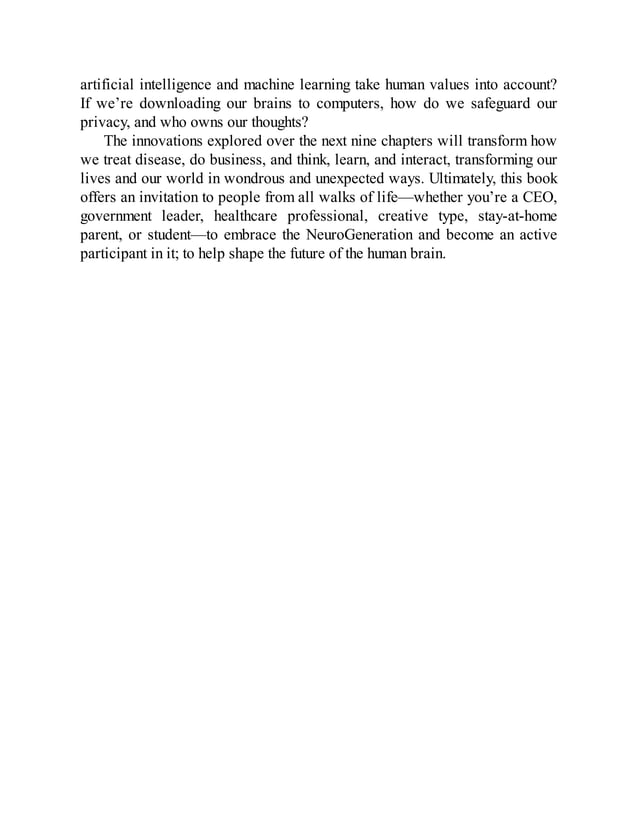 The neurogeneration - Brain book - More details into the brain | PDF