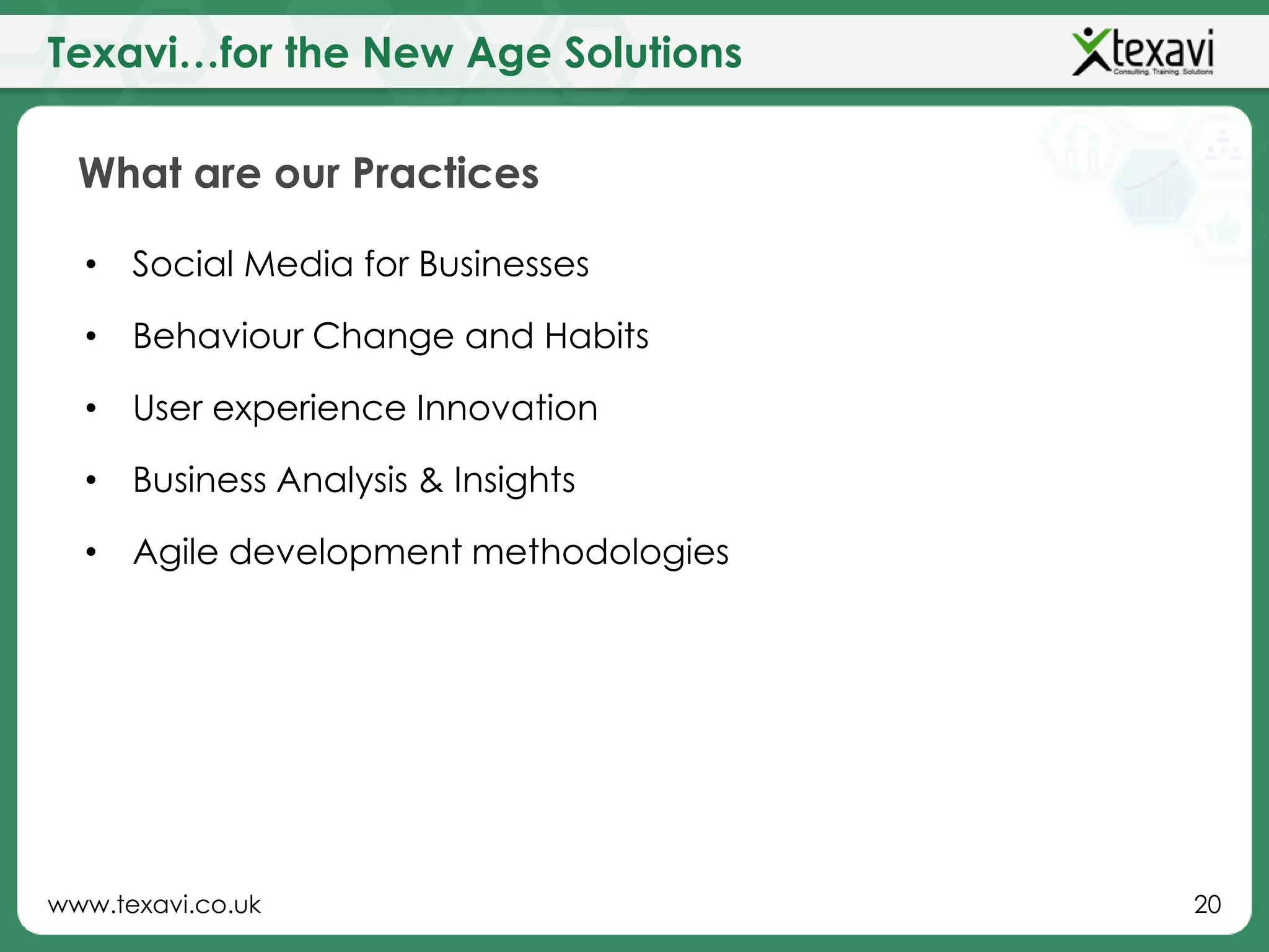 The New Age Company - An Overview on Texavi | PPTX | Social Networking | Internet