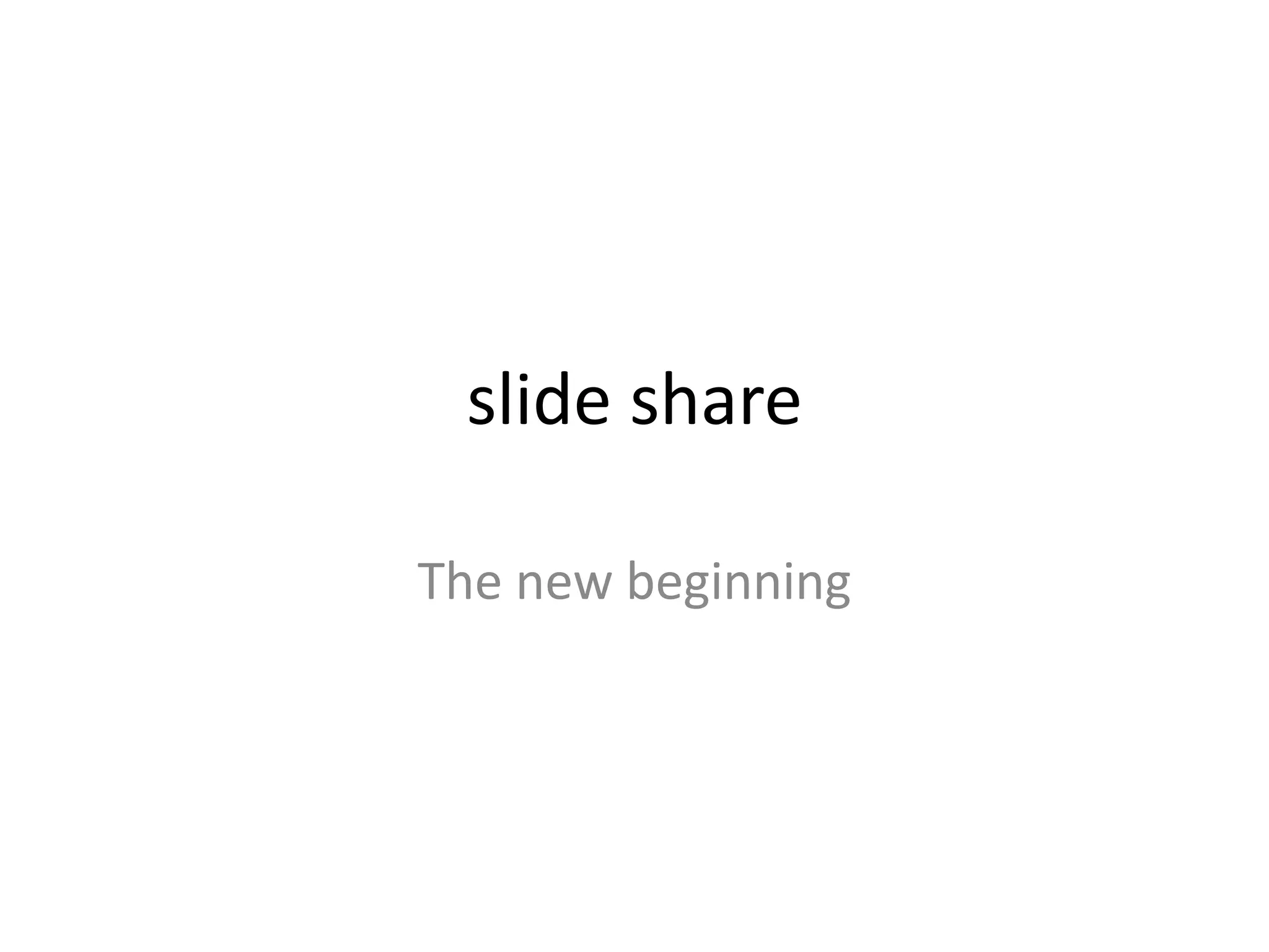 The new beginning | PPTX