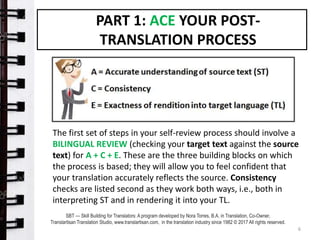 A Practical Guide Self-Reviewing Your Translation Work | PPSX