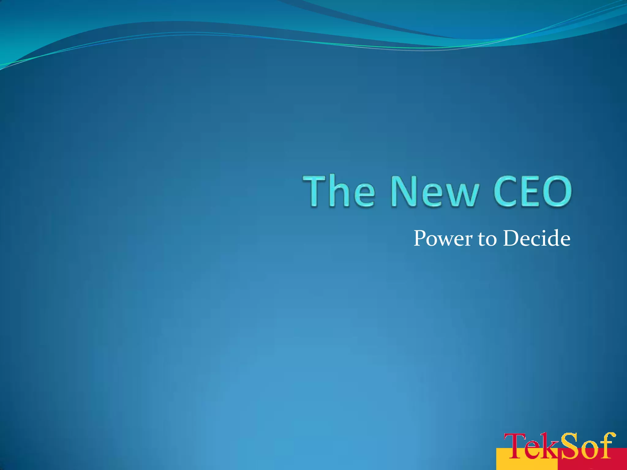 The New Ceo | PPT