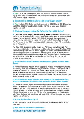 The new cisco isr 4461 faq | PDF