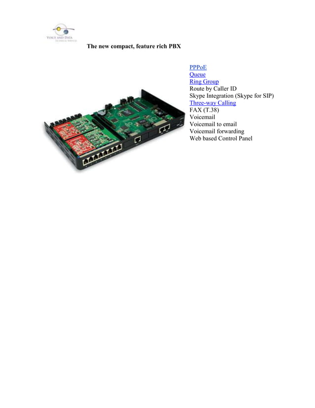 The New Compact, Feature Rich Pbx | PDF