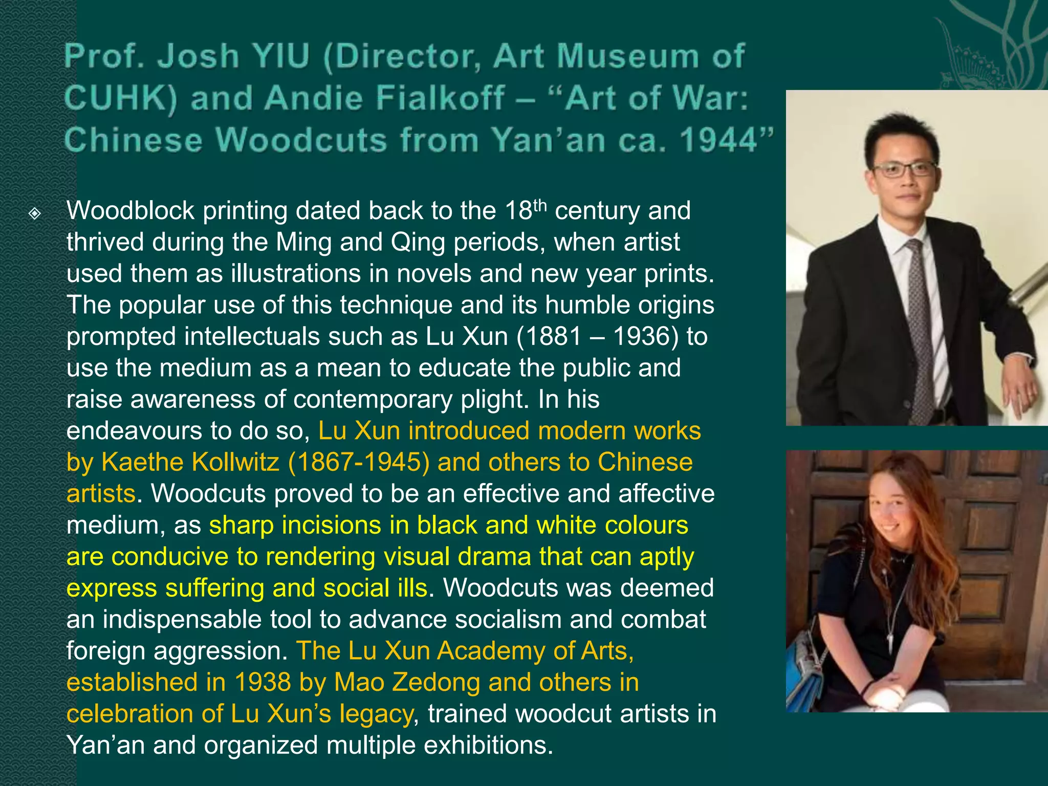 The New Cultural Movement and the printmaking art of Modern China | PPT