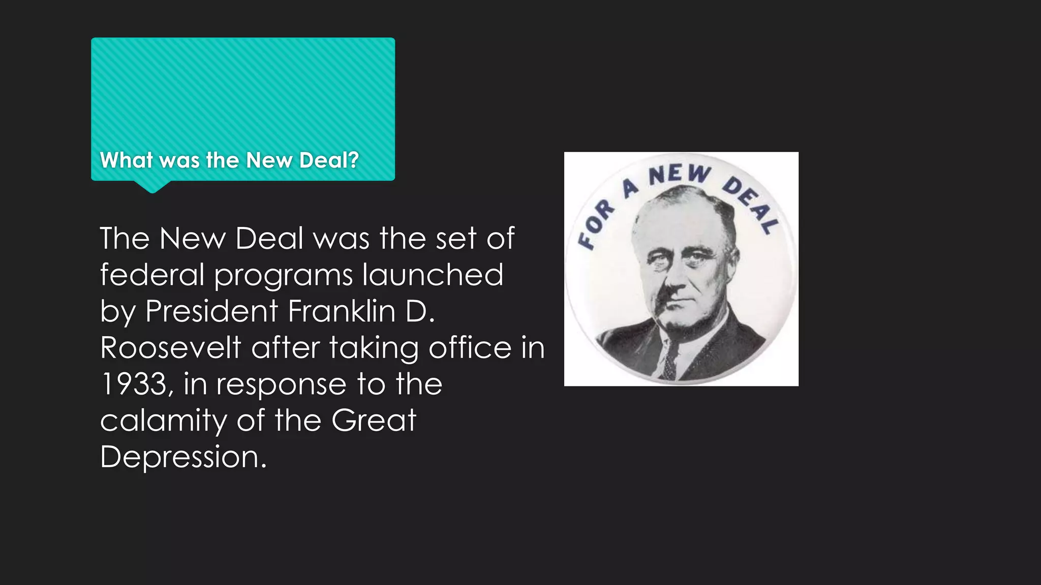 The new deal summarized | PPT