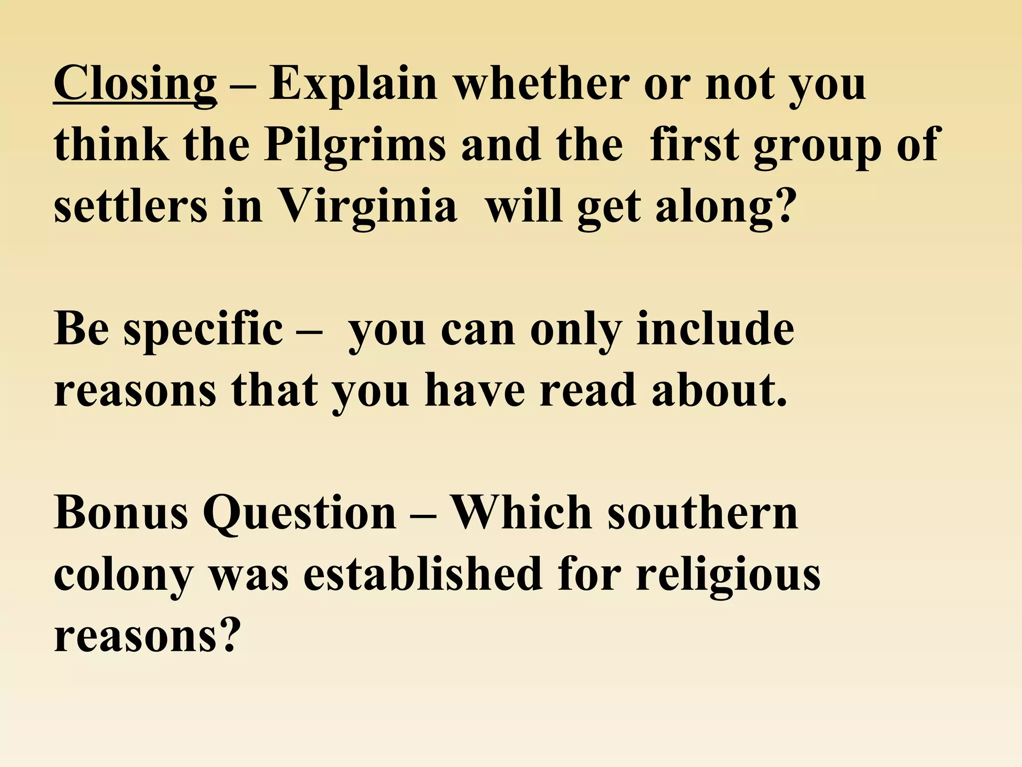The New England Colonies Pilgrims And Puritans | PPT
