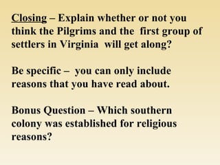 The New England Colonies Pilgrims And Puritans | PPT
