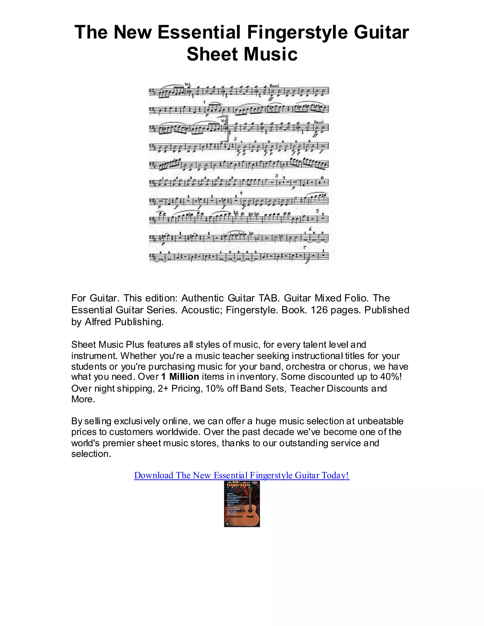 The new essential fingerstyle guitar sheet music | PDF