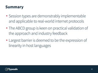 The Newest in Session Types | PPT