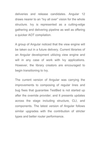 The new features of angular 12 | PDF