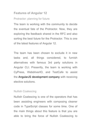 The new features of angular 12 | PDF